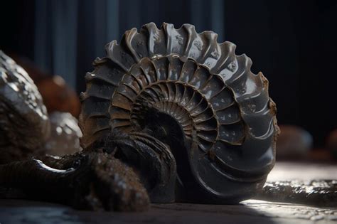 Premium Ai Image A Fossil Of A Nautilus With The Word Fibonacci On
