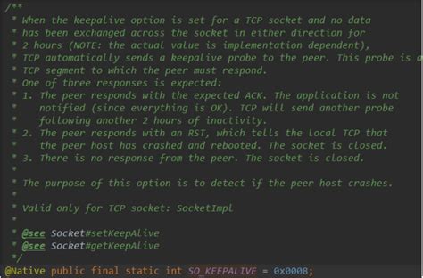 Java Socket设置keepalivetkeepalive作用 Csdn博客
