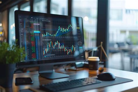 Examine Financial Trends Through Charts And Graphs Displayed On A Modern Computer Screen In A