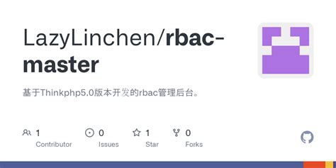 Github Lazylinchen Rbac Master Thinkphp Rbac