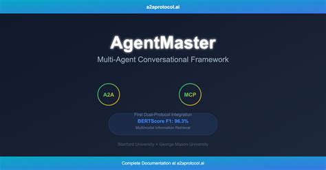 Agentmaster Multi Agent Dialog Framework Multimodales Informationsabrufsystem Basierend Auf