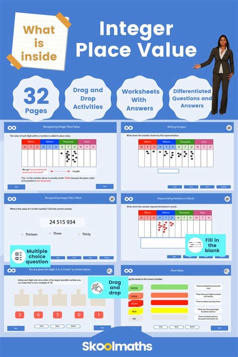 Integer Place Value Year 7 Digital Maths Lesson Teaching Resources Math School Interactive