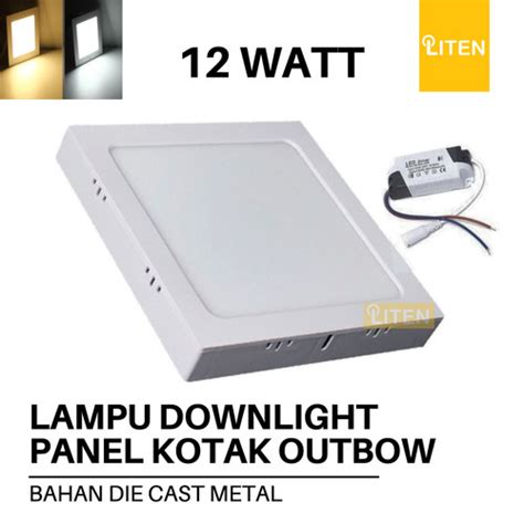 Promo Lampu Downlight Outbow Kotak Led Slim Panel Lamp W Putih W Watt Watt Tipis Kotak
