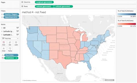 Two Sequential Color Palettes On The Same Map Coloring By A Dimension And A Measure Drawing