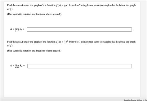 Solved Find The Area A Under The Graph Of The Function Chegg