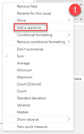 How To Create A Sparklines In Power BI Tables And Matrix Visual