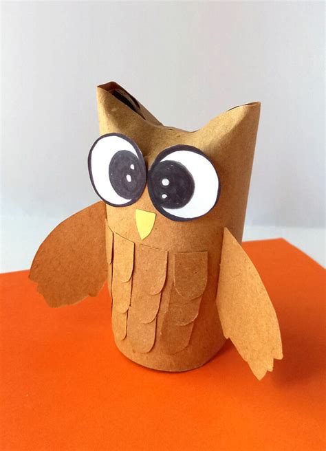 Toilet Paper Roll Owl With A Free Template Moms And Crafters