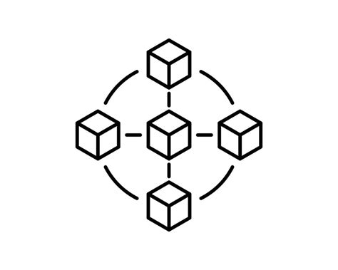 Blockchain Technology Modern Icon Vector Block Chain Symbol Or Logo Element In Thin Line Style