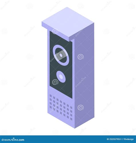 Door Intercom Icon Isometric Vector Video Camera Stock Illustration