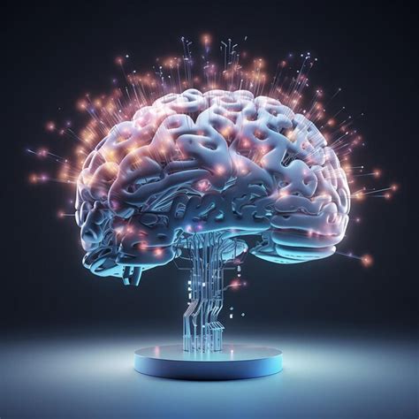 Premium Photo Creative Concept Of Ai Brain Join Human Brain Artificial