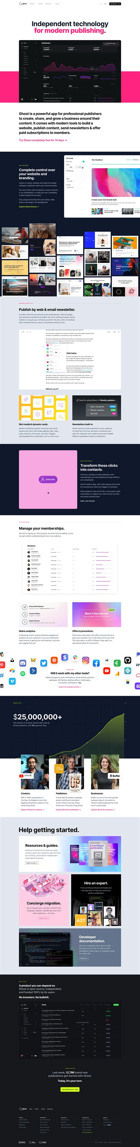 Ghost Website Design Lapa Ninja