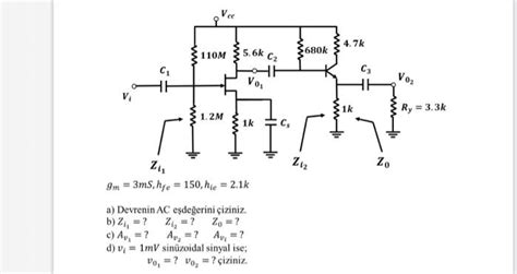 Solved A Draw The Ac Equivalent Of The Circuit B And C