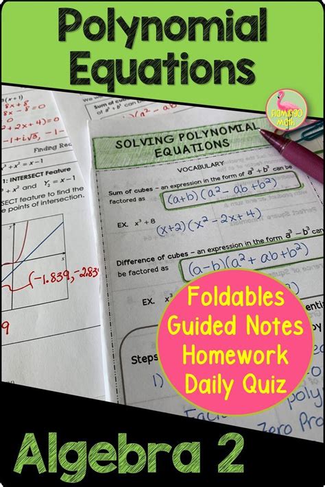 Solving Polynomial Equations Algebra 2 Unit 5 Polynomials Algebra 2 Algebra