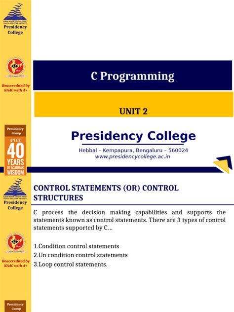 Unit 2 Control Structures Pdf Control Flow Computing