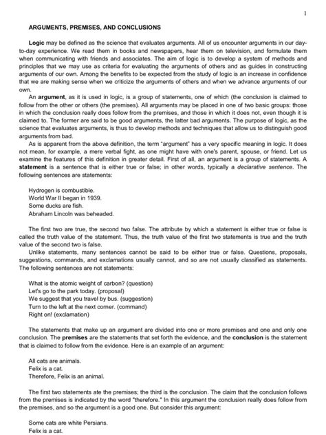 Arguments Validity Argument