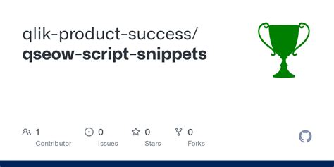 Github Qlik Product Success Qseow Script Snippets