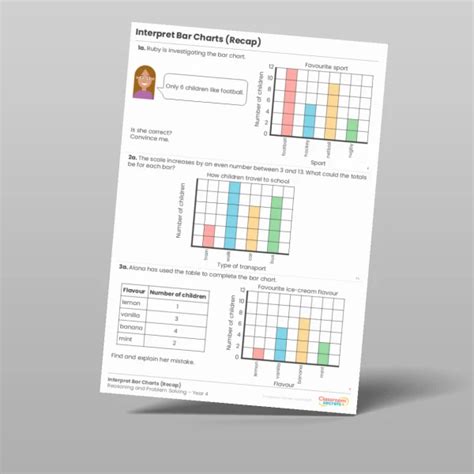 year 4 interpret charts reasoning and problem solving resource