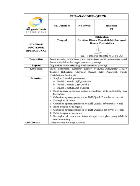 Spo Pewarnaan Diffquick Pdf