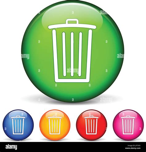 Delete Eliminate Terminate Erase Remove Trash Button Icon Vector Can Stock Vector Image