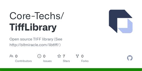 Github Core Techstifflibrary Open Source Tiff Library See
