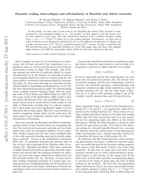 Pdf Dynamic Scaling Data Collapse And Self Similarity In Barab A