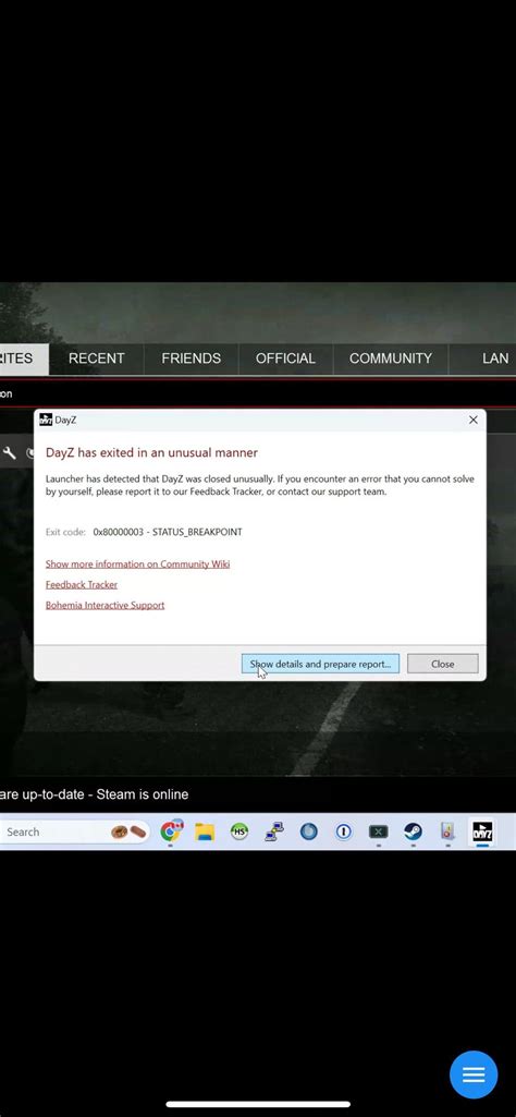 Dayz Crashing 0x80000003 Statusbreakpoint Rdayz