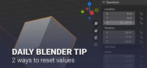 Daily Blender Tip Ways To Reset Value Fields BlenderNation