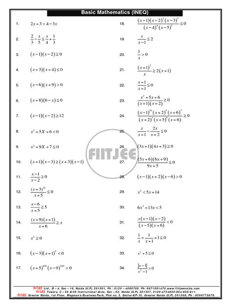 Cpp Basic Math Ineq 1 Pdf