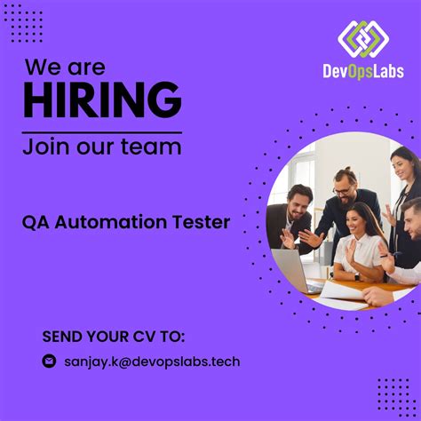 Hiring Hiring Qa Automationtester Devopslabs Joinourteam Devopslabs