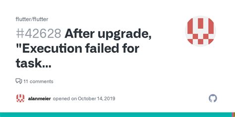 After Upgrade Execution Failed For Task App