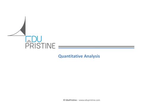 Quantitative Analysis Cfa Level I Overview