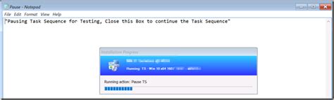 task sequence message pause with no package garytown configmgr blog