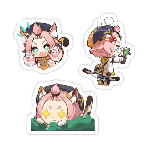 Chibi Genshin Impact Diona Sticker By Emily W Vinyl Decal Stickers Stickers Vinyl Sticker