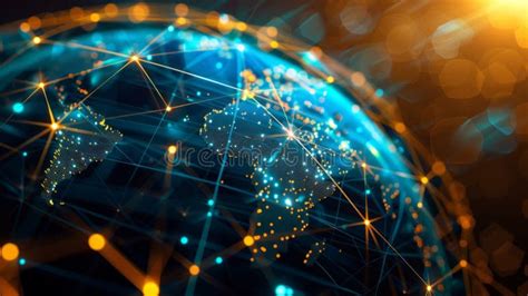 Global Communication And Interconnectedness Abstract Globe Image With