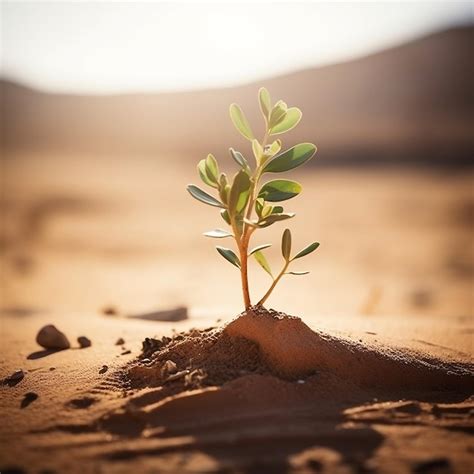 Premium Ai Image Central Small Plant Growth Generative Ai