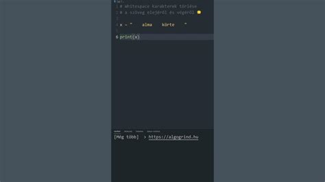 Python Strip Utasítás Short Youtube