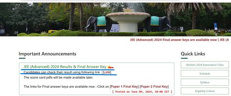 JEE Advanced 2024 Result Date 9 June Announced Direct Link Scorecard And Cutoff