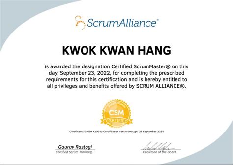 Michael Kwok On Linkedin Successfully Completed My Agile Scrummaster® Certification With Scrum
