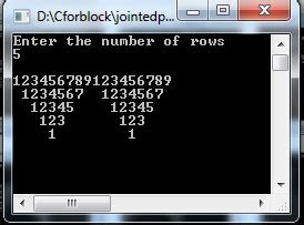 C Program To Create Combined Pyramid Pattern Using While Loop