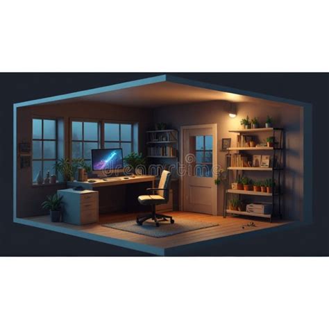 The Productivity Oasis Transforming Your Office Into A Hub Of Success Stock Illustration