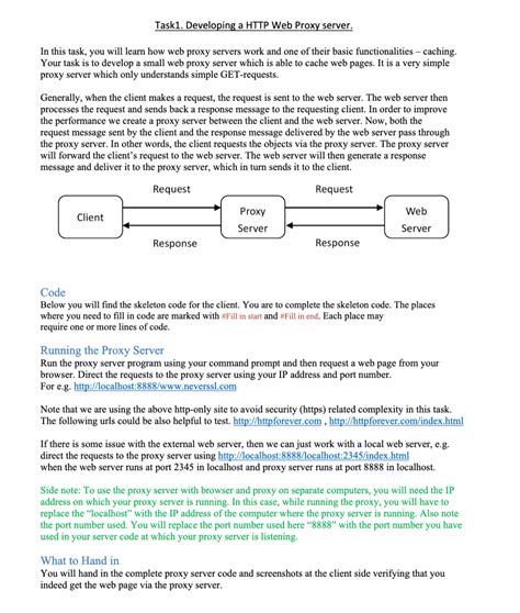 Solved Task1 Developing A Web Proxy Server In This