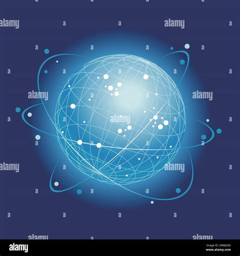 Global Network System Vector Concept Illustration With Satellites