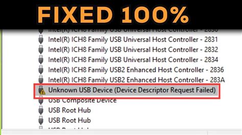 How To Fix Device Descriptor Request Failed Unknown Usb Device Solved 100 Youtube