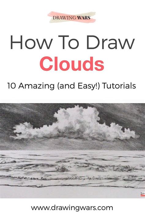 Amazing And Easy Step By Step Tutorials Ideas On How To Draw Clouds With Pencils And More