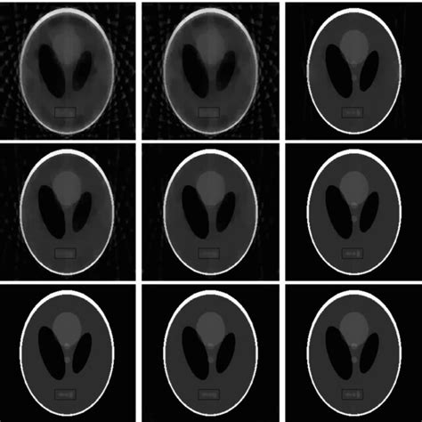 reconstructed images based on compressed sensing cs techniques in low