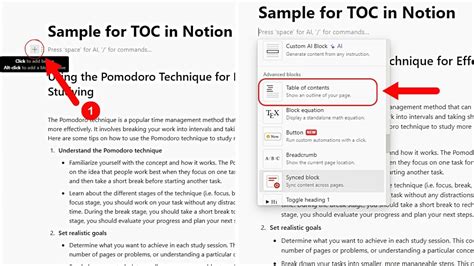 how to add table of contents in notion desktop and mobile