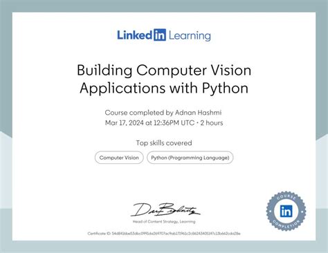 adnan hashmi on linkedin certificate of completion