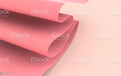 현대 종이 예술 추상적 인 배경 3d 렌더링 종이 파도 현실적인 트렌디 한 공예 스타일 종이 접기 디자인 템플릿입니다 파스텔 컬러 물결 모양주름 0명에 대한 스톡 사진 및