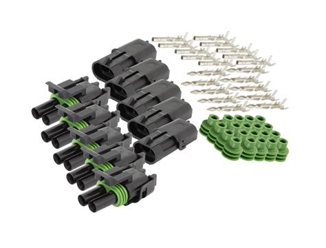 Delphi Aptiv Weather Pack Connectors 2 Circuit Twr Rec Kit