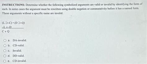 instructions determine whether the following
